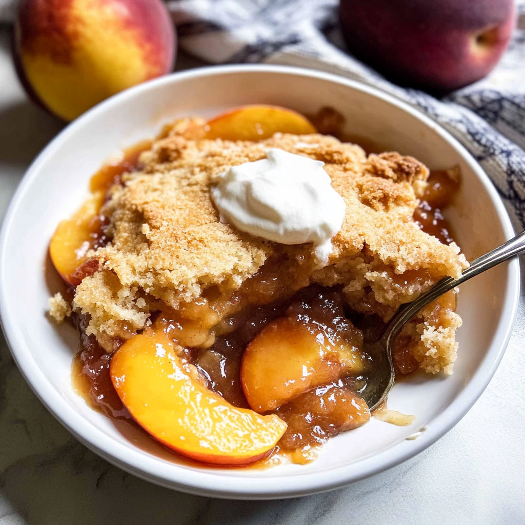 Amazing Easy Peach Cobbler Recipe with Fresh Peaches Delight