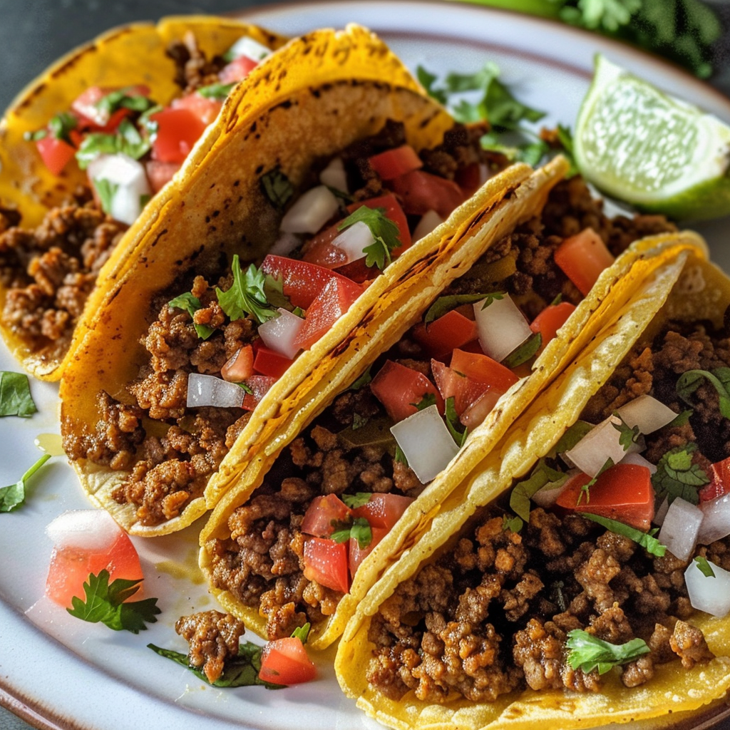 20‑Minute Ground Beef Street Tacos. - Amazing 20-Minute Ground Beef ...