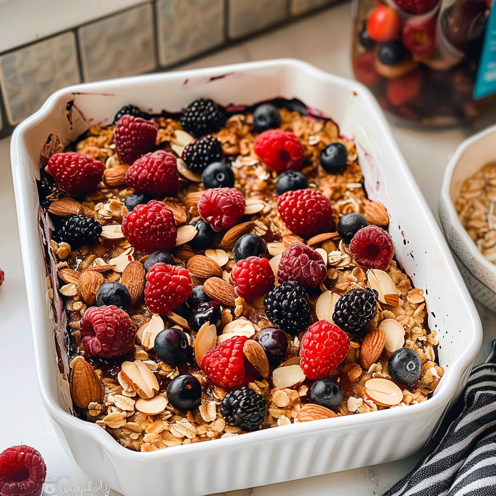 One-Bowl Berry Almond Baked Oatmeal: Incredible Comfort Food