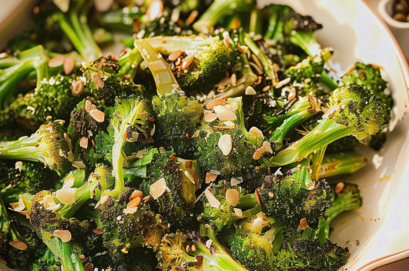 Oven Roasted Broccoli with Tahini - Amazing Oven Roasted Broccoli with ...