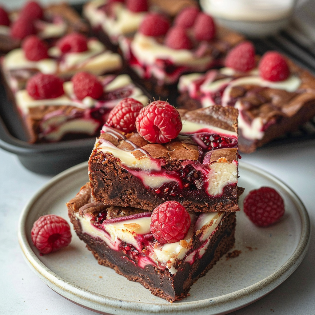 Amazing Raspberry Cheesecake Swirl Brownies Delightfully Rich