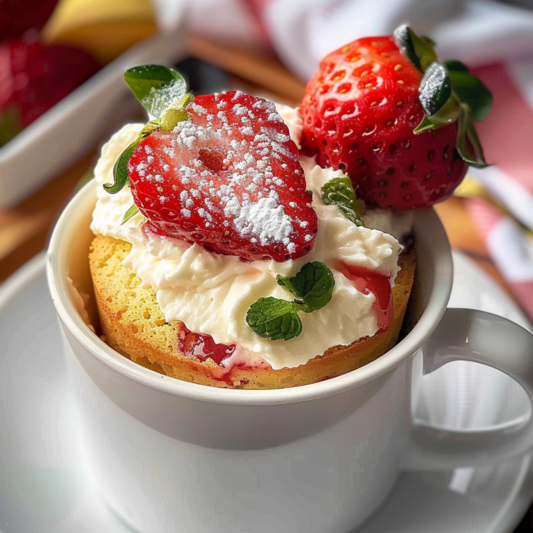 Amazing Strawberry Shortcake Mug Cake for a Delicious Treat